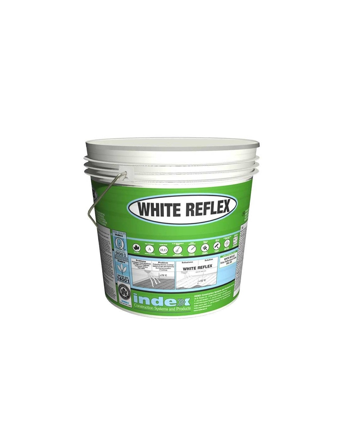 Index - White reflex kg.20 Pittura bianca riflettente per proteggere m ...